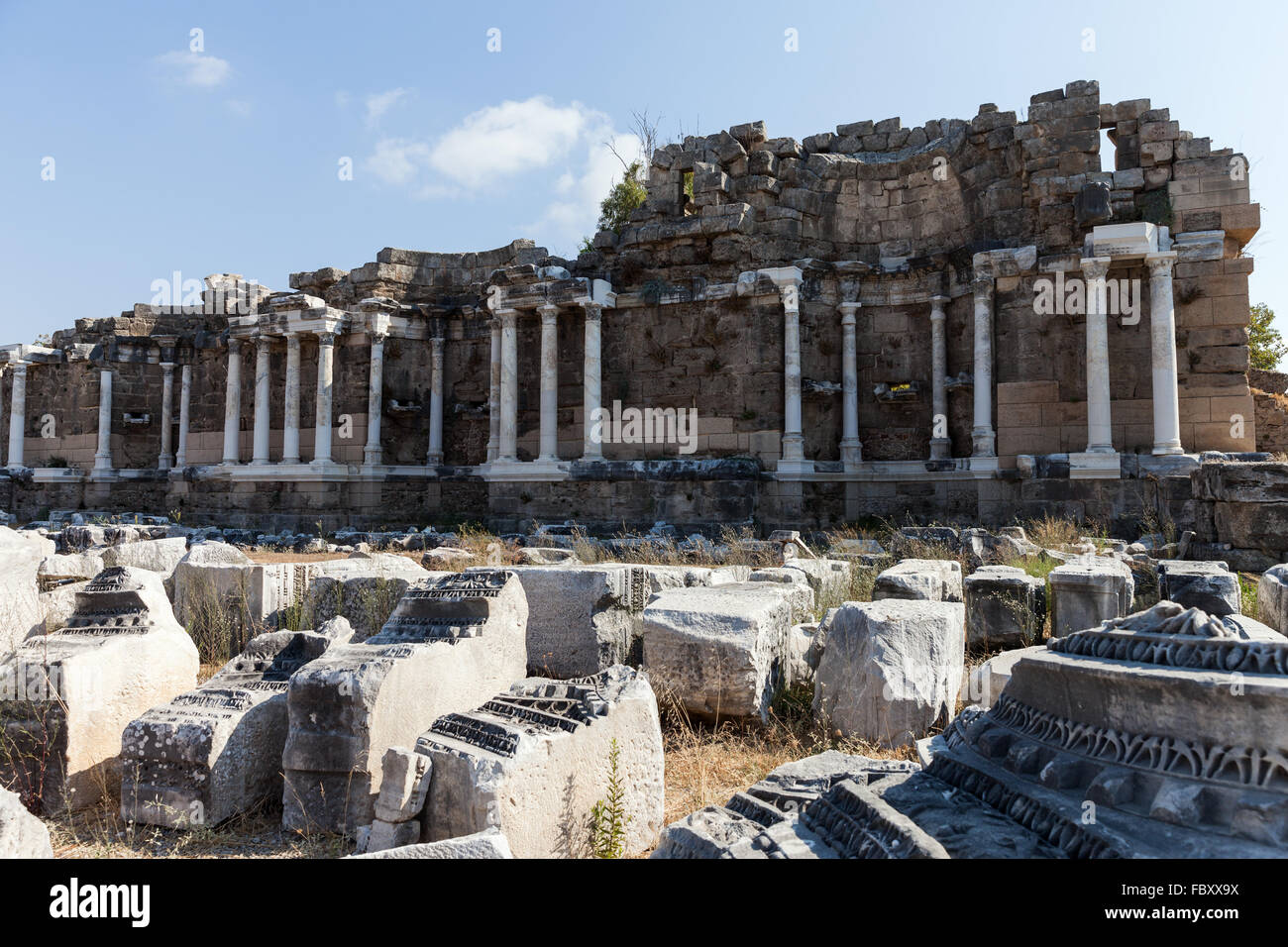 Ancient building columns at Turkey Side Stock Photo - Alamy