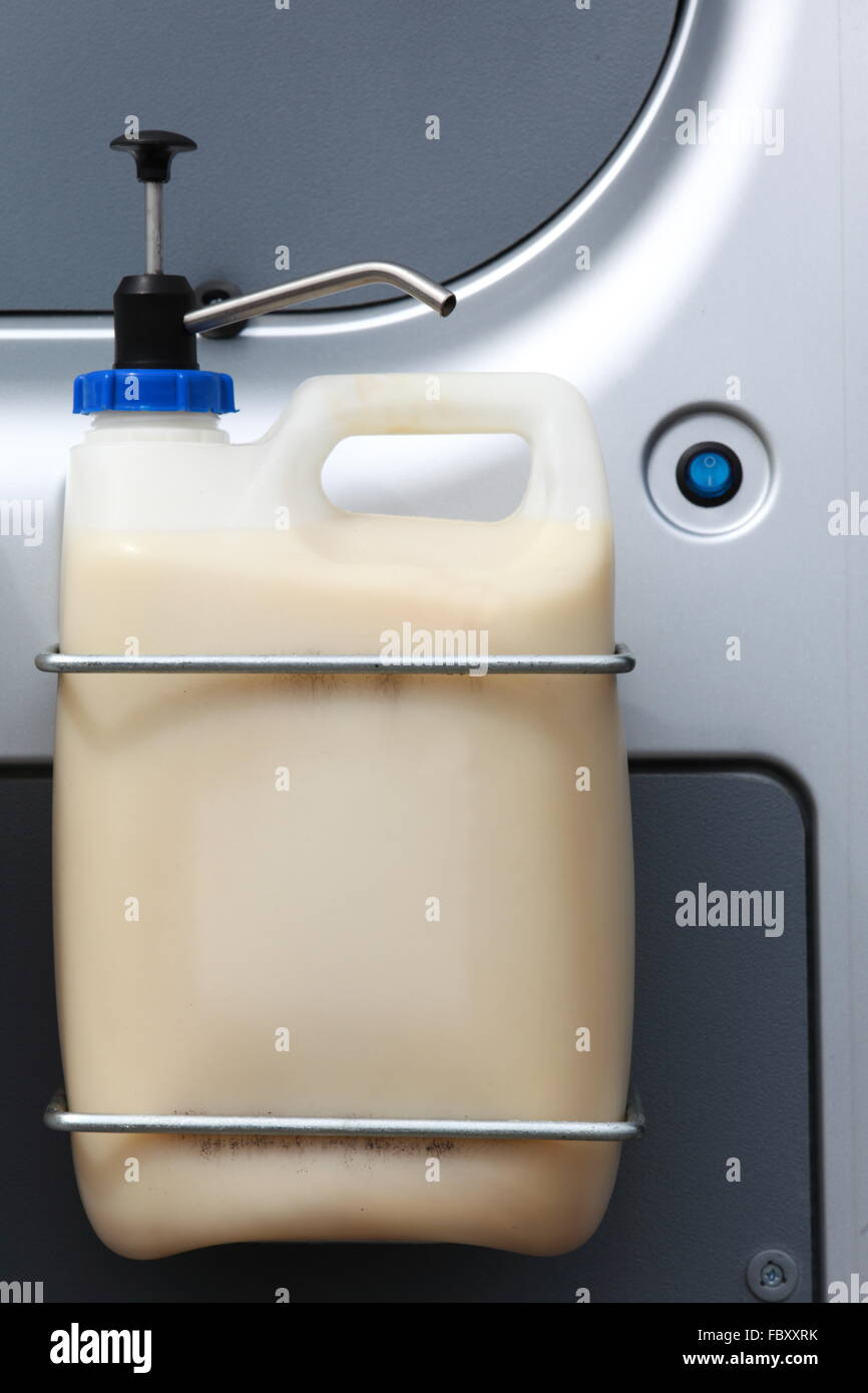 Big plastic container, liquid dispenser pump industry detail Stock ...