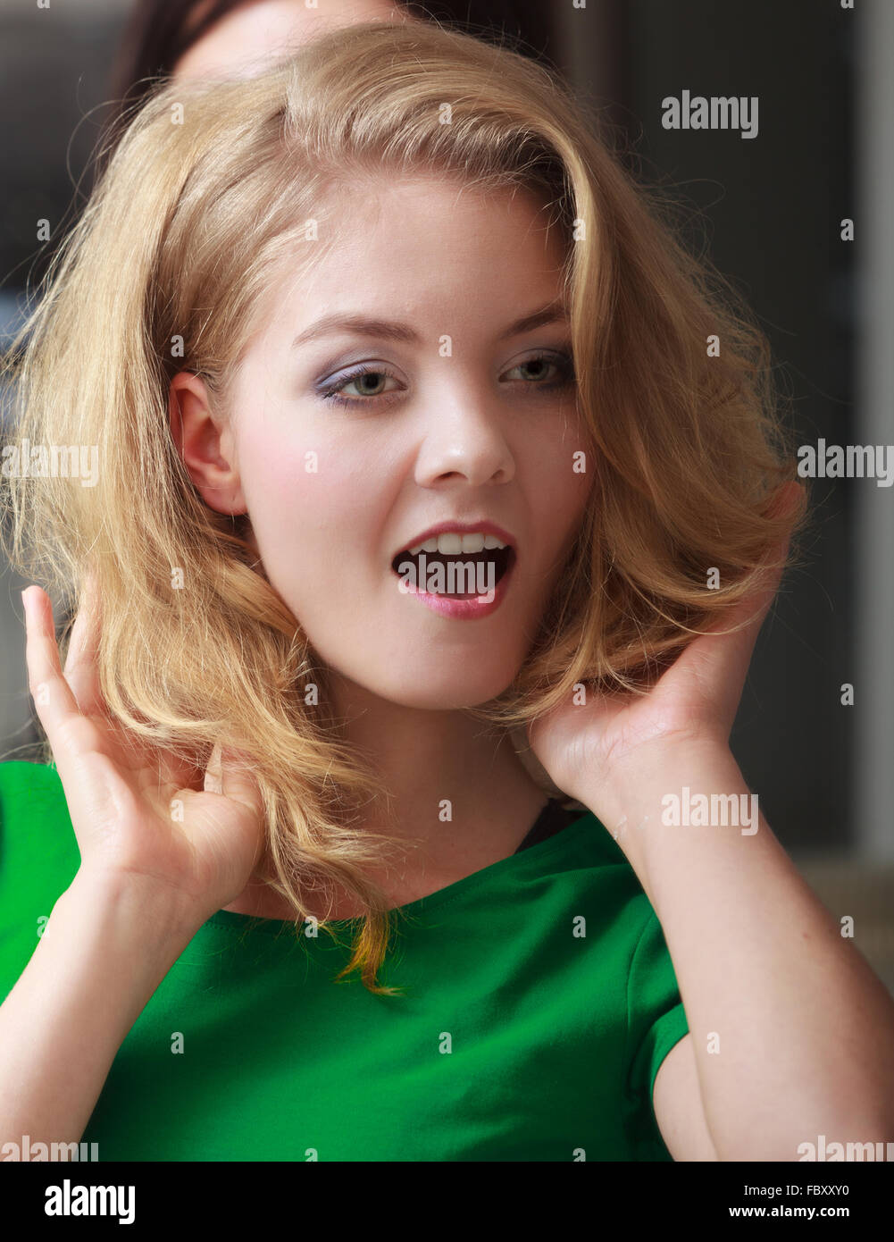 Woman haircut shock hi-res stock photography and images - Alamy