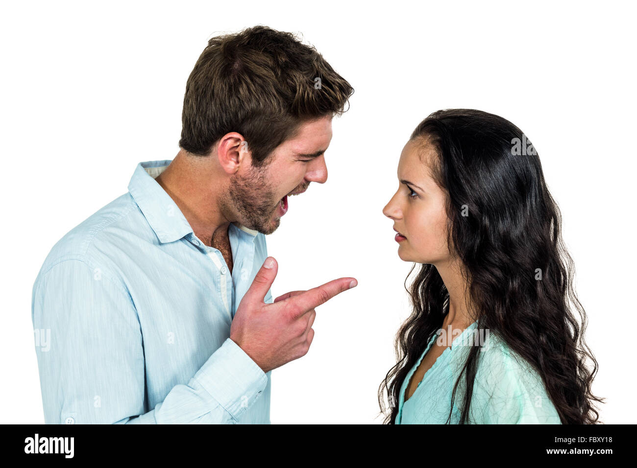 Tensed couple arguing Stock Photo - Alamy