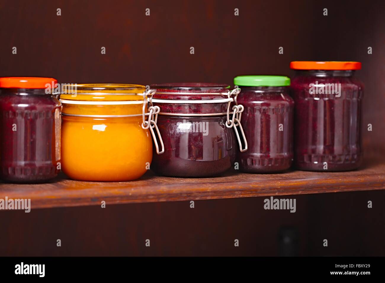 Jars of Jam Stock Photo - Alamy