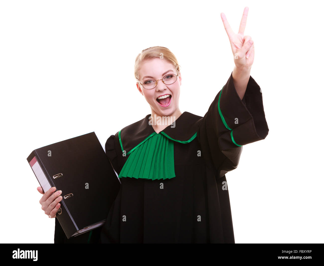 Judge wearing black gown hi-res stock photography and images - Alamy