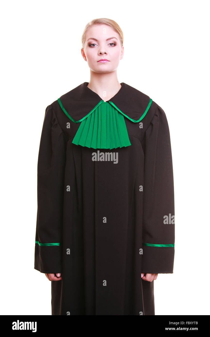 Judge wearing black gown hi-res stock photography and images - Alamy