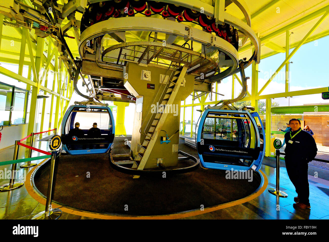 Madeira Funchal cable car terminal Stock Photo - Alamy