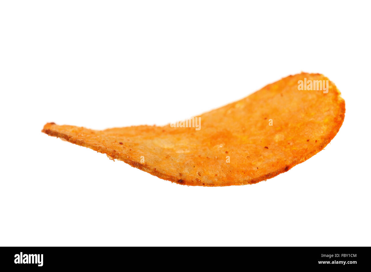 One potato chips isolated on a white background Stock Photo - Alamy