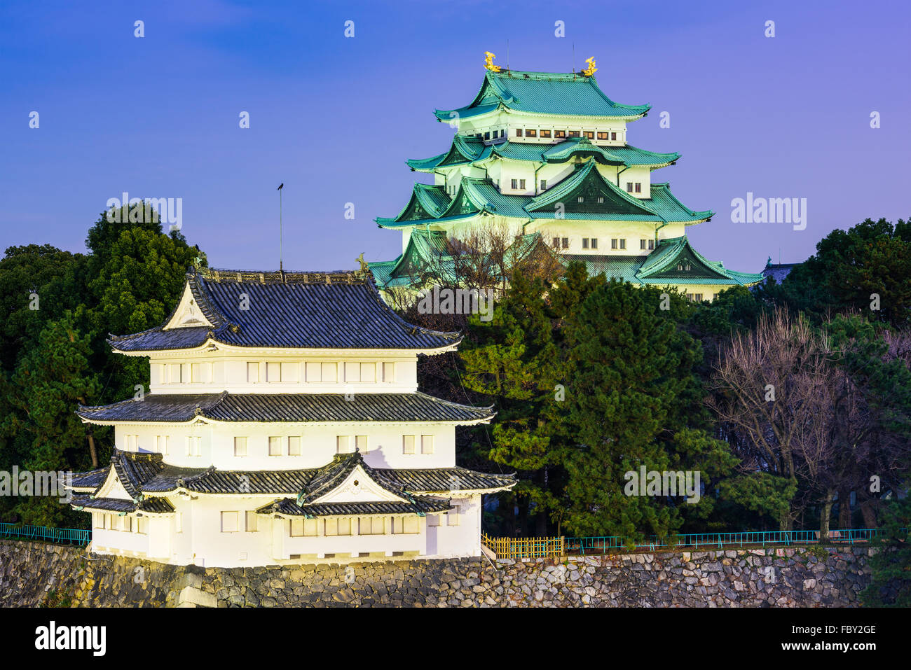 Nagoya, Japan castle towers Stock Photo - Alamy