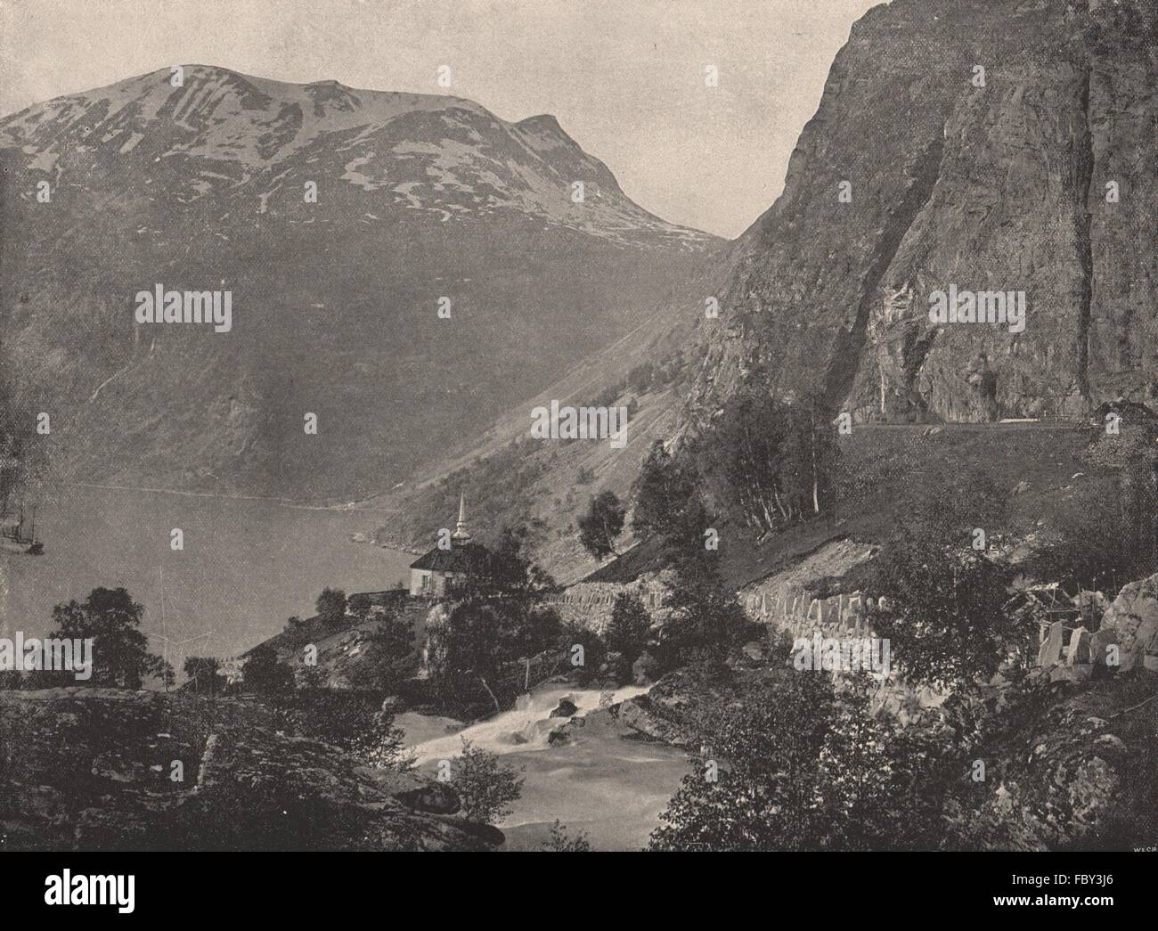 MEROK. Merok, on the Gierangerfjord. Norway, antique print 1895 Stock ...