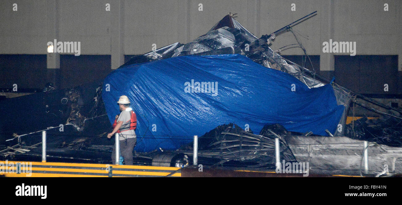 First look of the aftermath after the explosion of Space X Falcon 9 ...