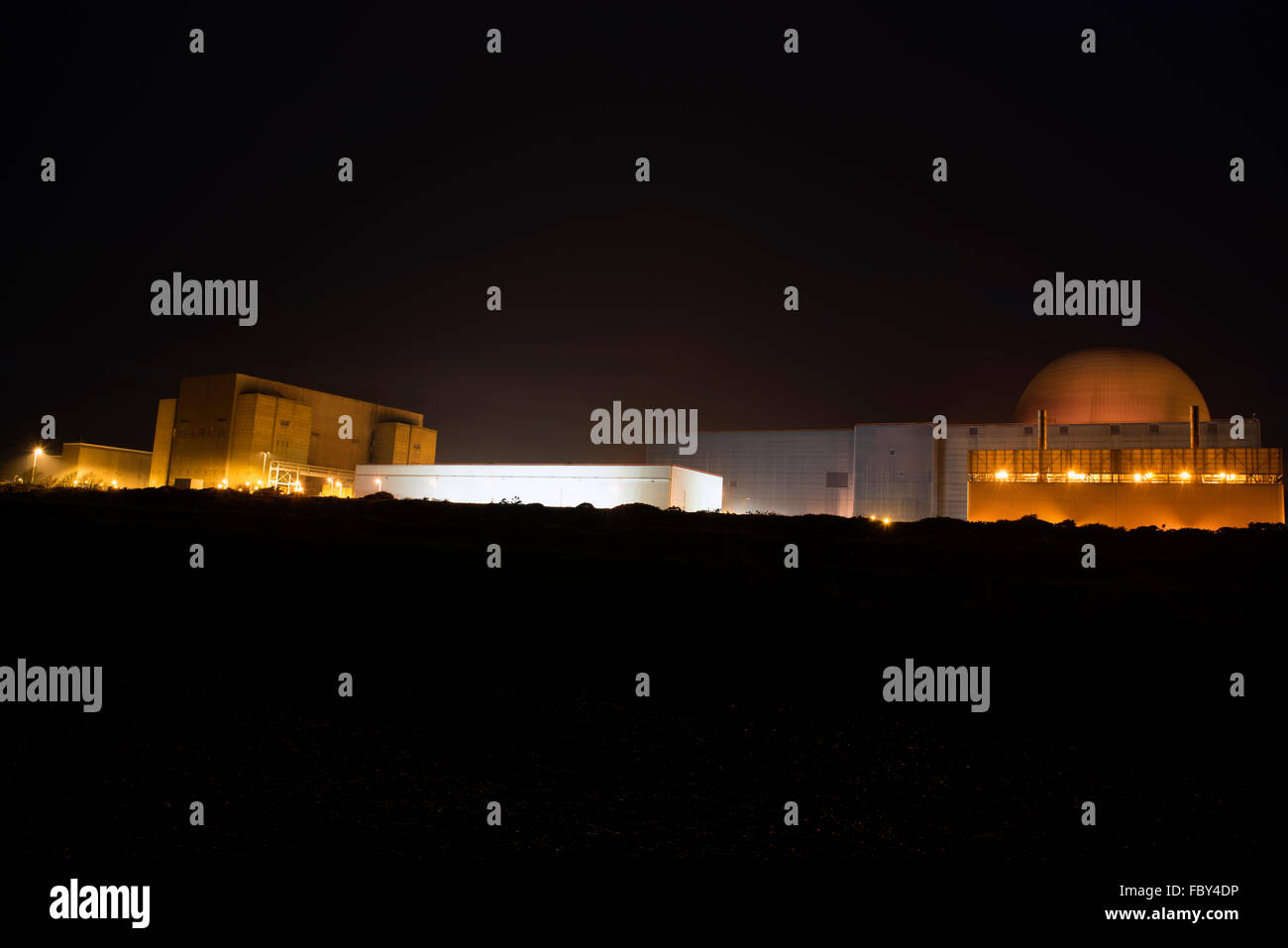 Sizewell B & (A decommissioned) nuclear power station Suffolk England ...