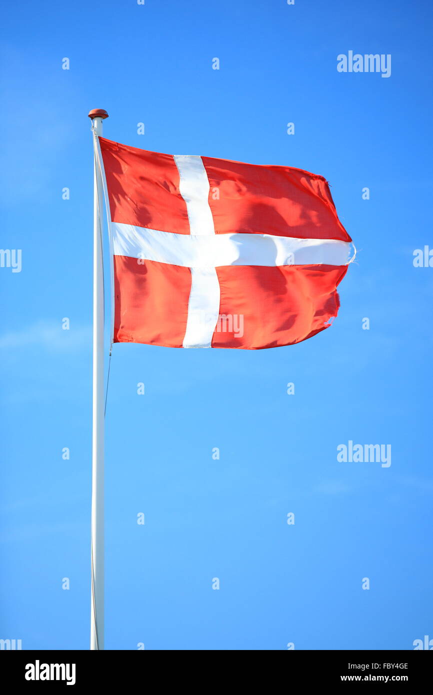 Blue sky background with denmark flag hi-res stock photography and ...