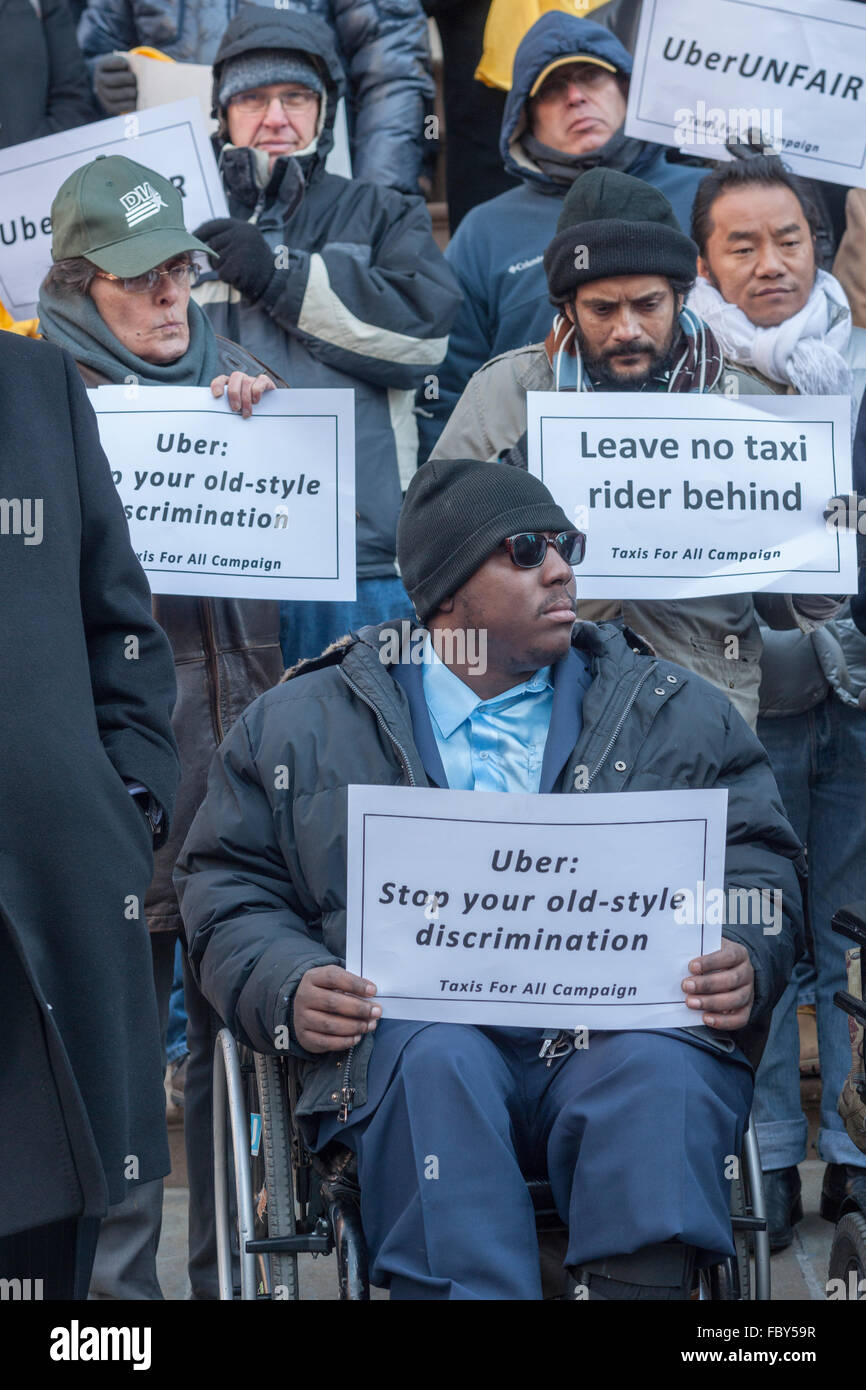 Wheelchair advocates joined by taxi and livery drivers rally on the ...
