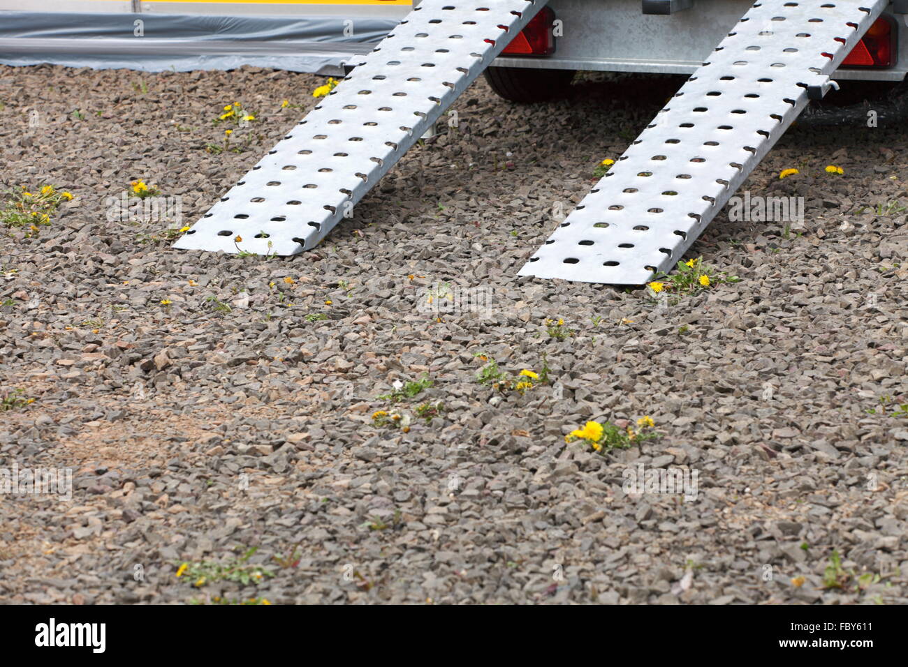 ramp for wheelchair at vehicle Stock Photo - Alamy