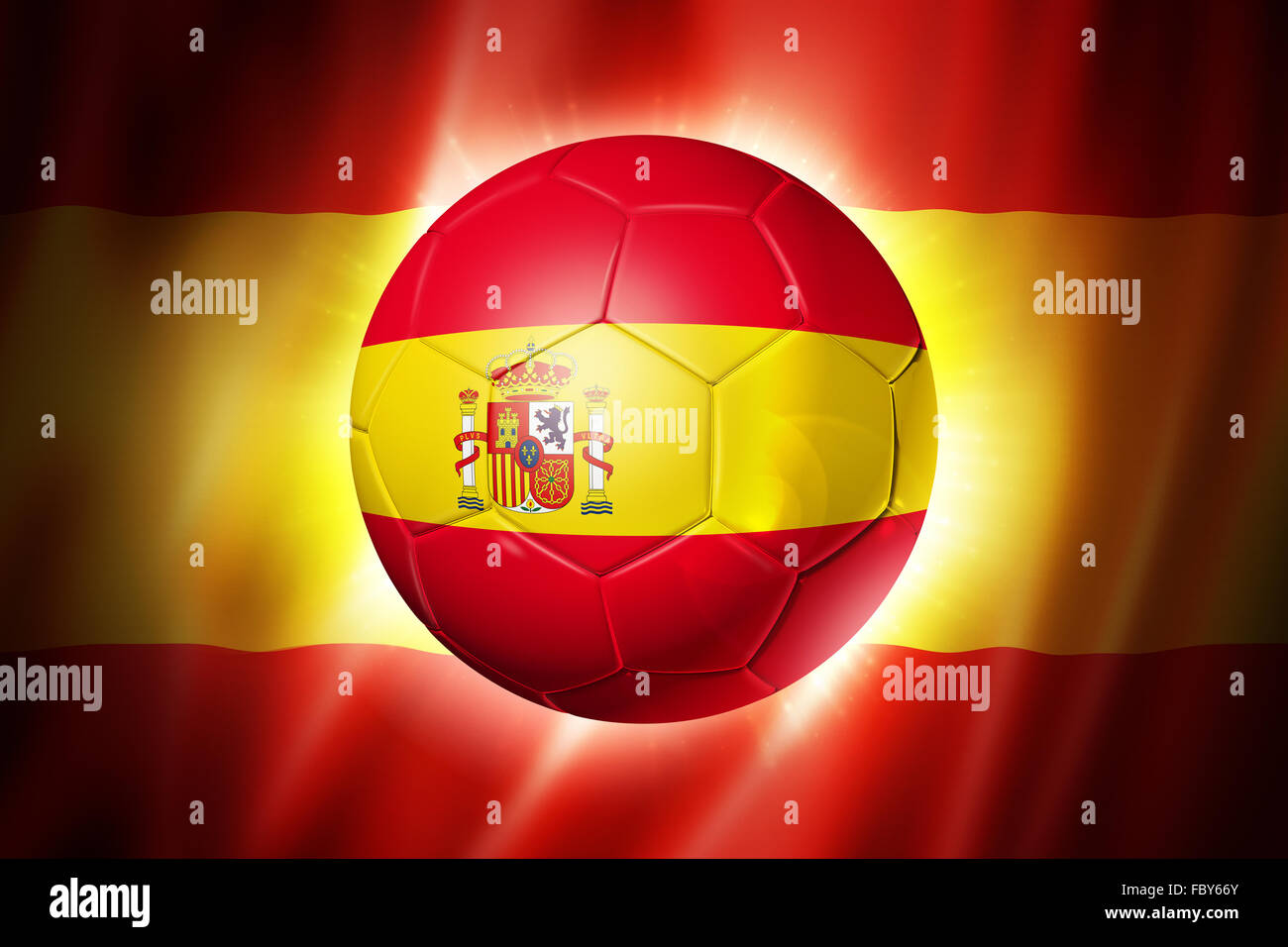 Soccer football ball with Spain flag Stock Photo - Alamy