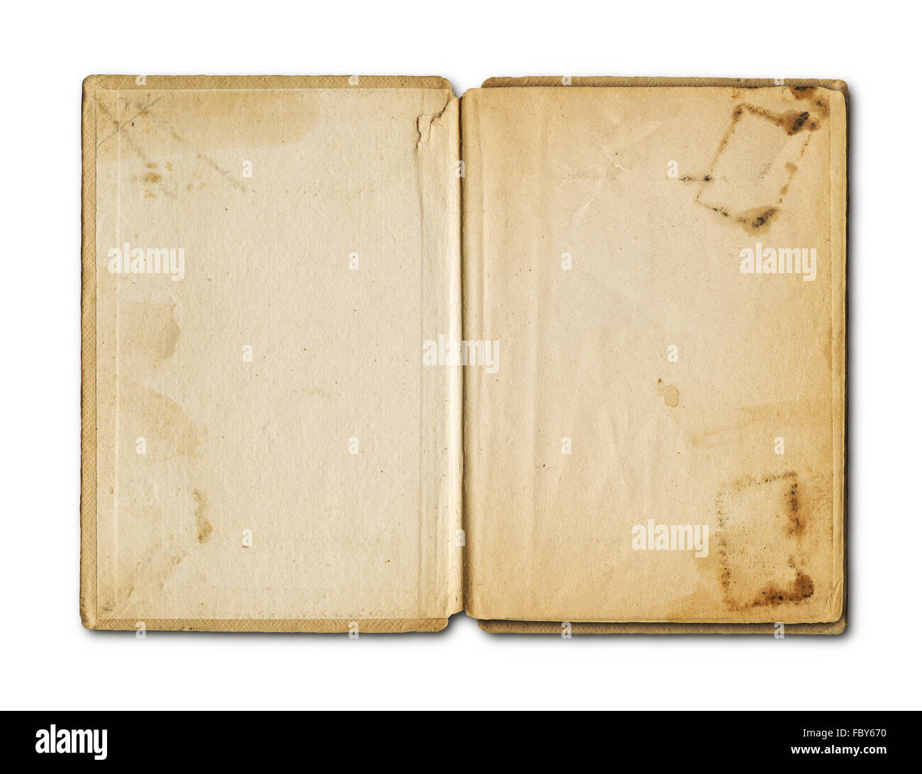 old grunge open notebook Stock Photo - Alamy