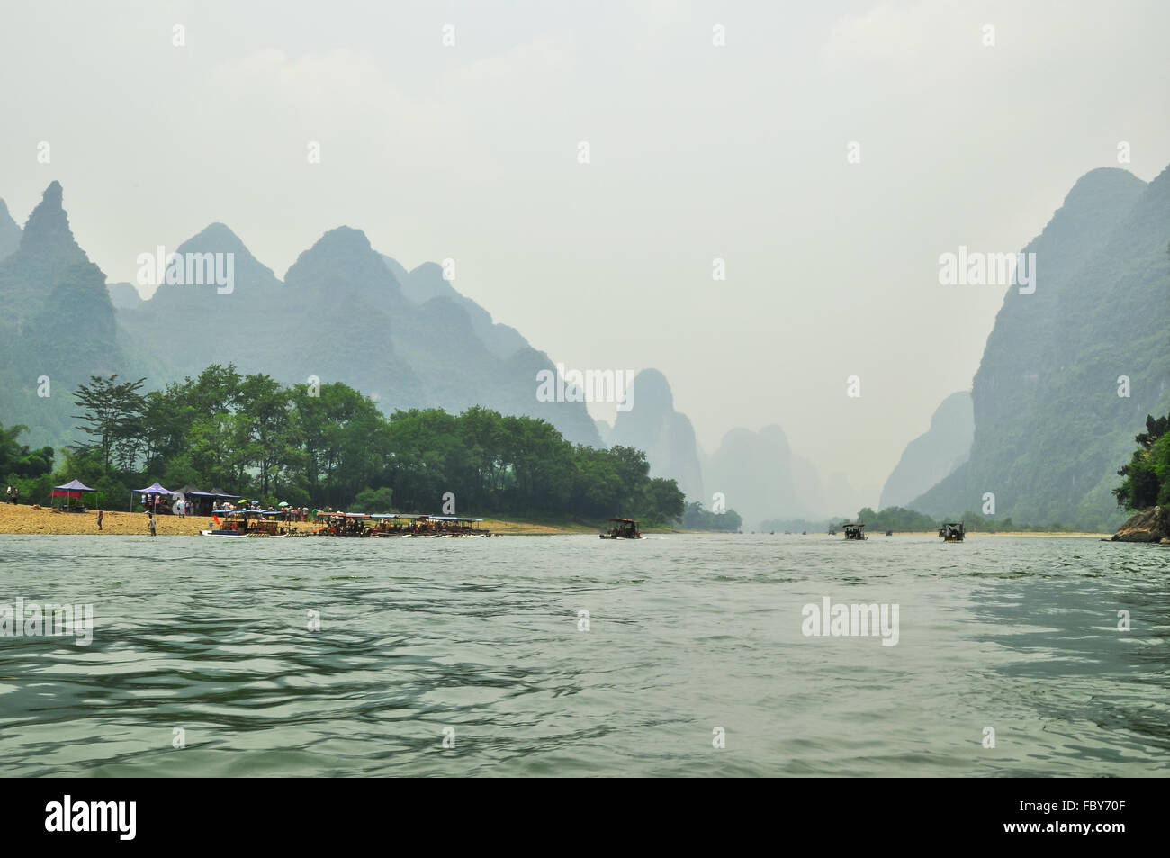 Guilin Park and Karst rocks Yangshuo Stock Photo - Alamy