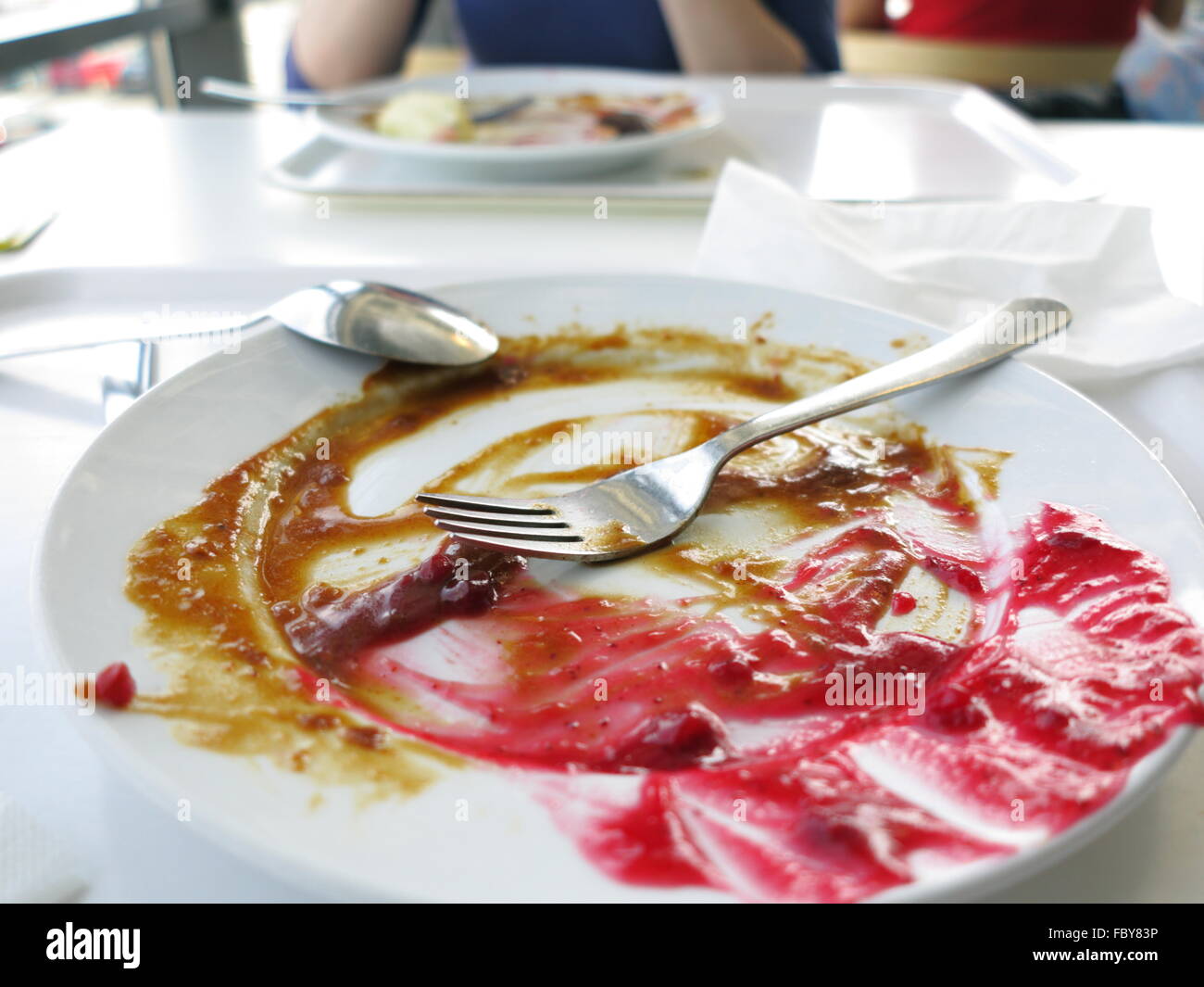 Empty dinner plate after meal hi-res stock photography and images - Alamy