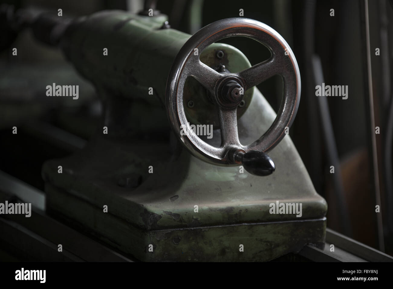 Revolving Bench in a Forge Stock Photo - Alamy