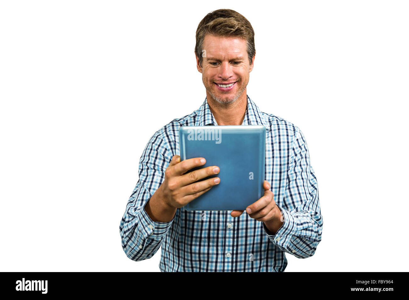 Happy using tech hi-res stock photography and images - Alamy