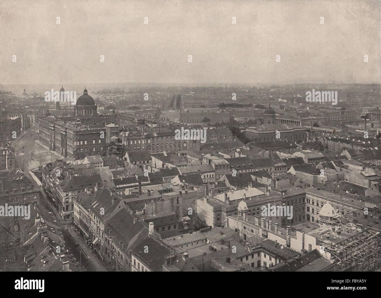 BERLIN. Panorama of the city. Germany, antique print 1895 Stock Photo ...