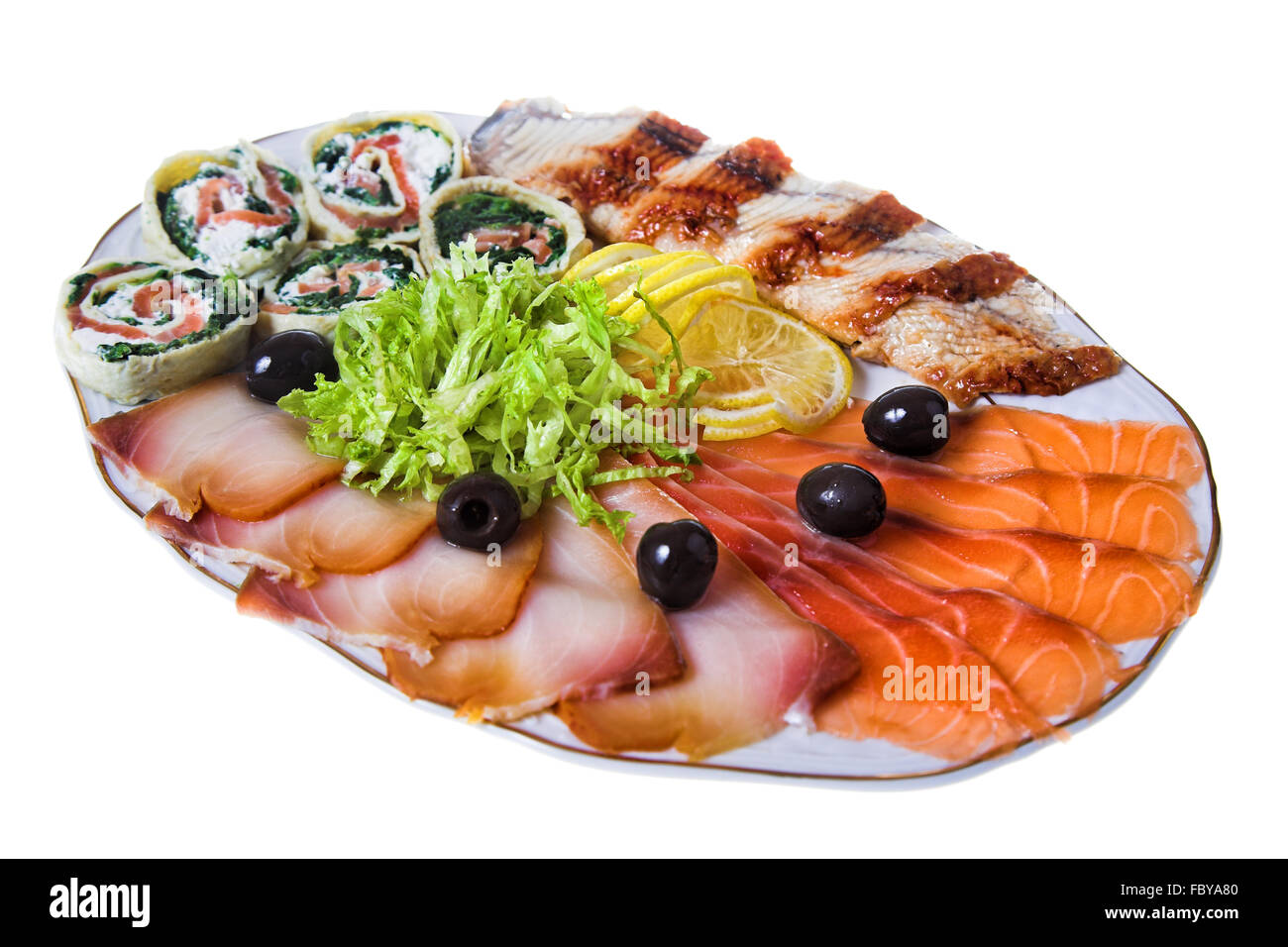 Salmon fillet fresh sliced Cut Out Stock Images & Pictures - Alamy
