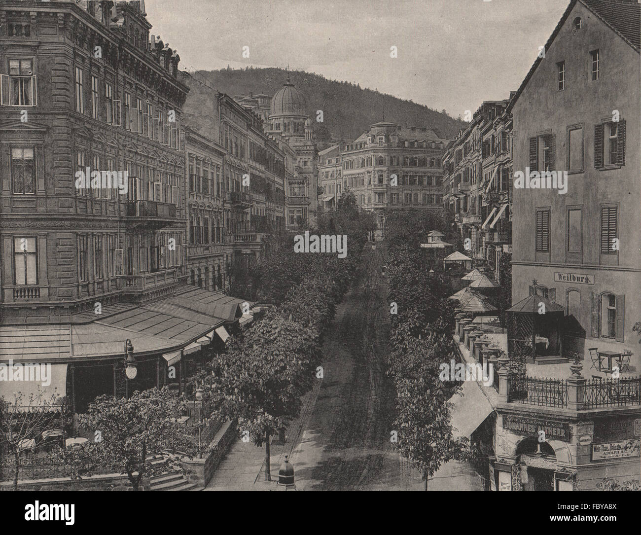 DRESDEN. The Parkstrasse. Germany, antique print 1895 Stock Photo - Alamy