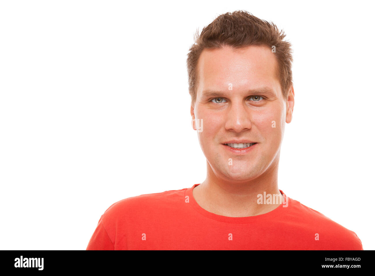 Man red t shirt hi-res stock photography and images - Alamy