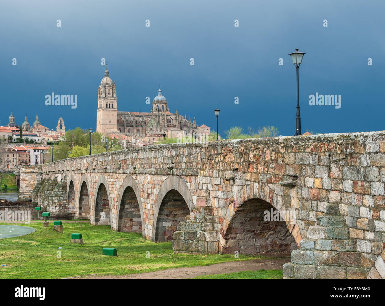 Salamanca spain new cathedral bridge hi-res stock photography and ...