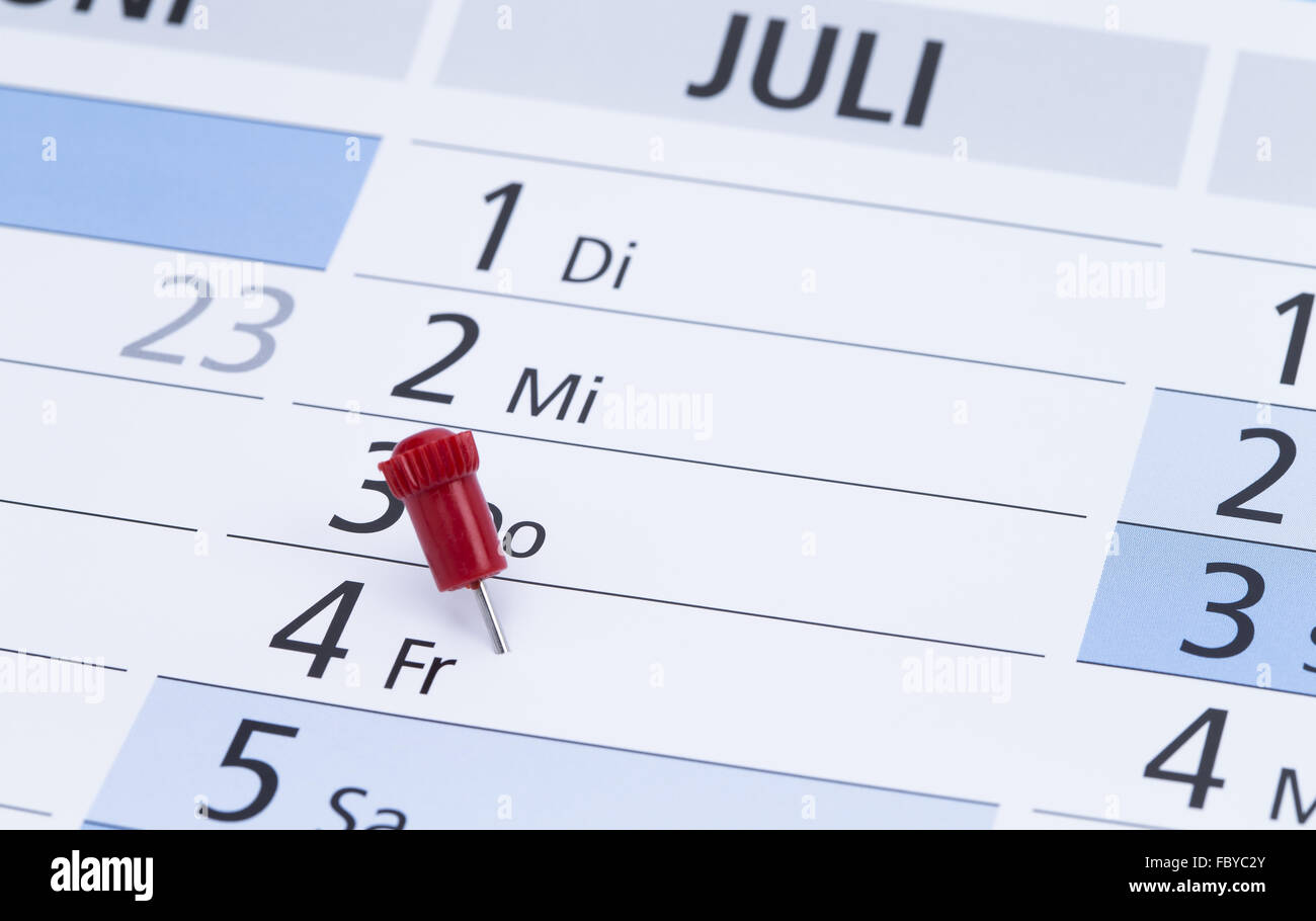 Independence day calendar hi-res stock photography and images - Alamy