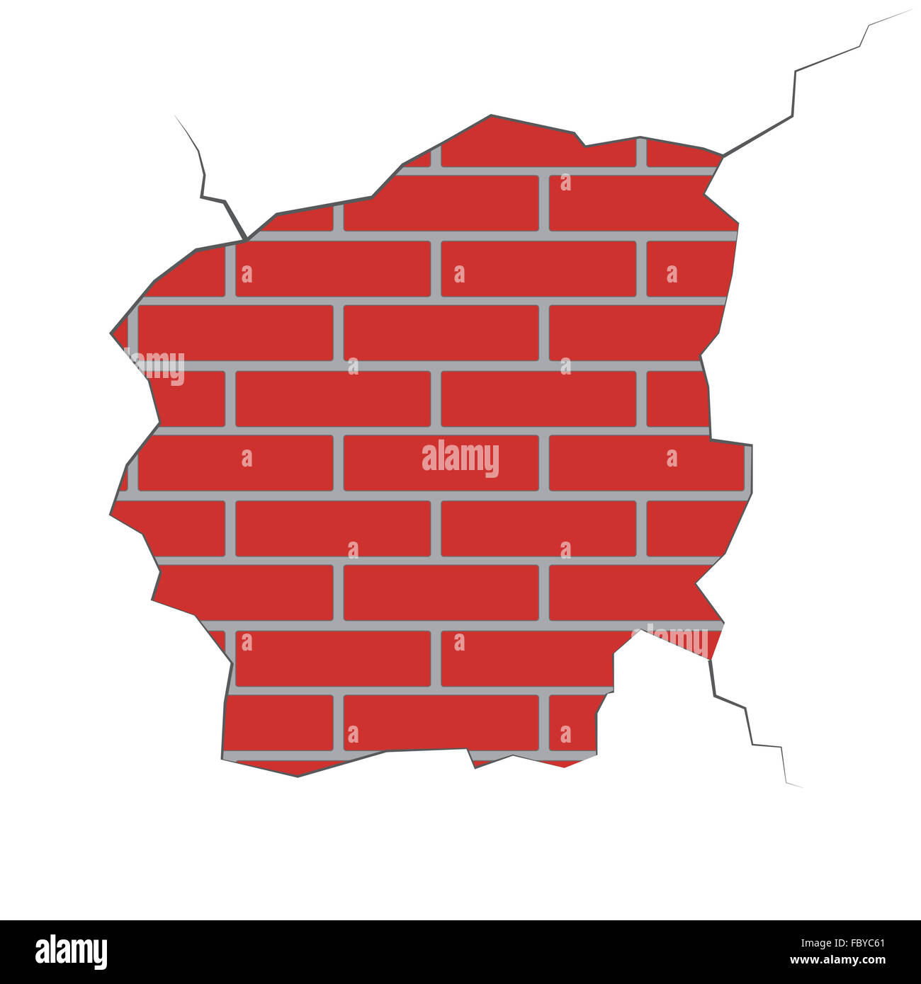 Wall damaged Cut Out Stock Images & Pictures - Alamy