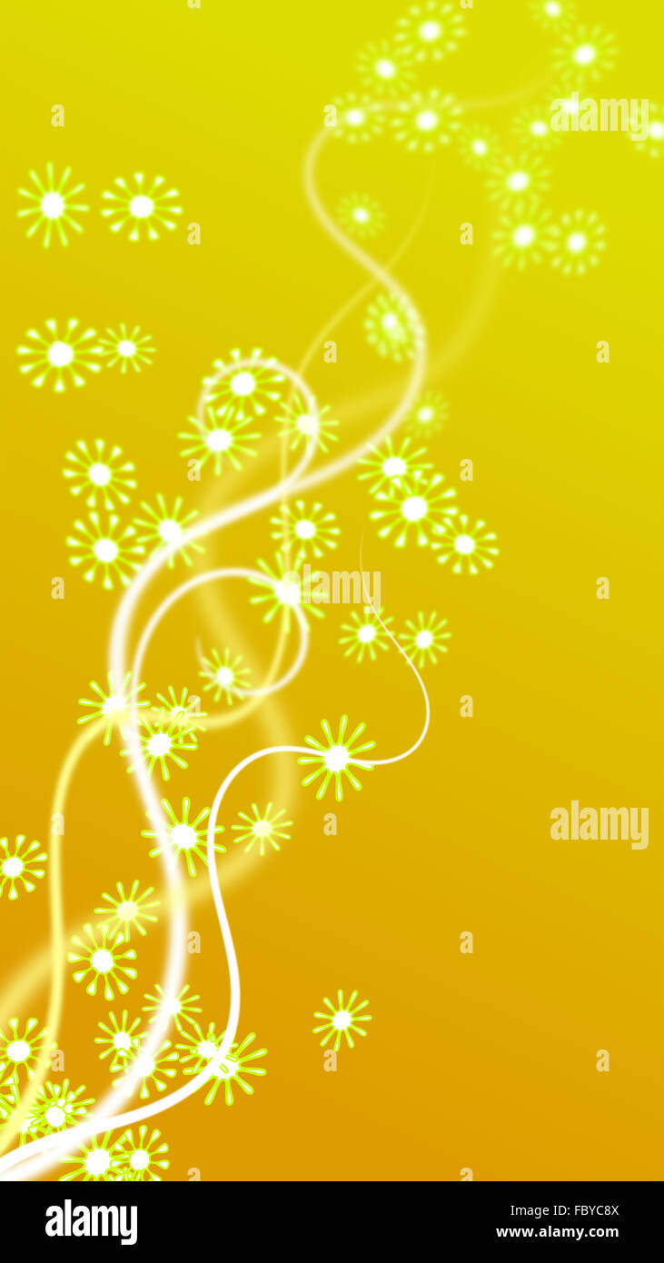 Gradient background with floral decor Stock Photo - Alamy