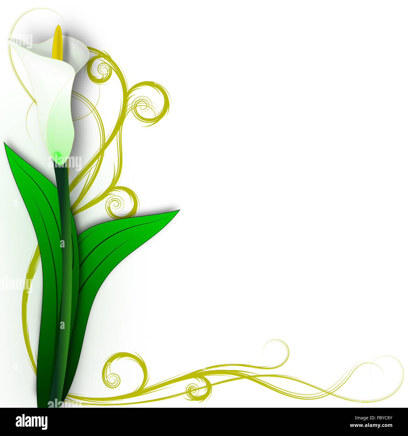 Purple Calla Lily Border Clip Art