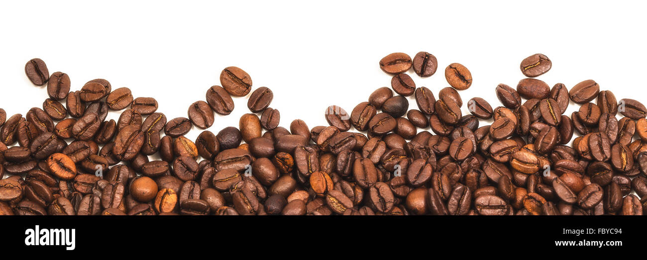 Panoramic image of coffee beans Stock Photo - Alamy