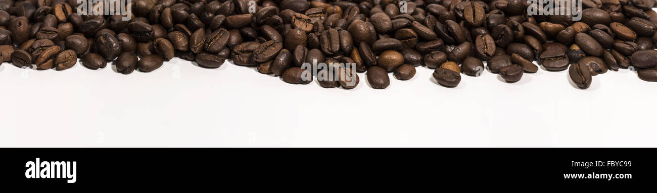 Panoramic image of coffee beans Stock Photo - Alamy