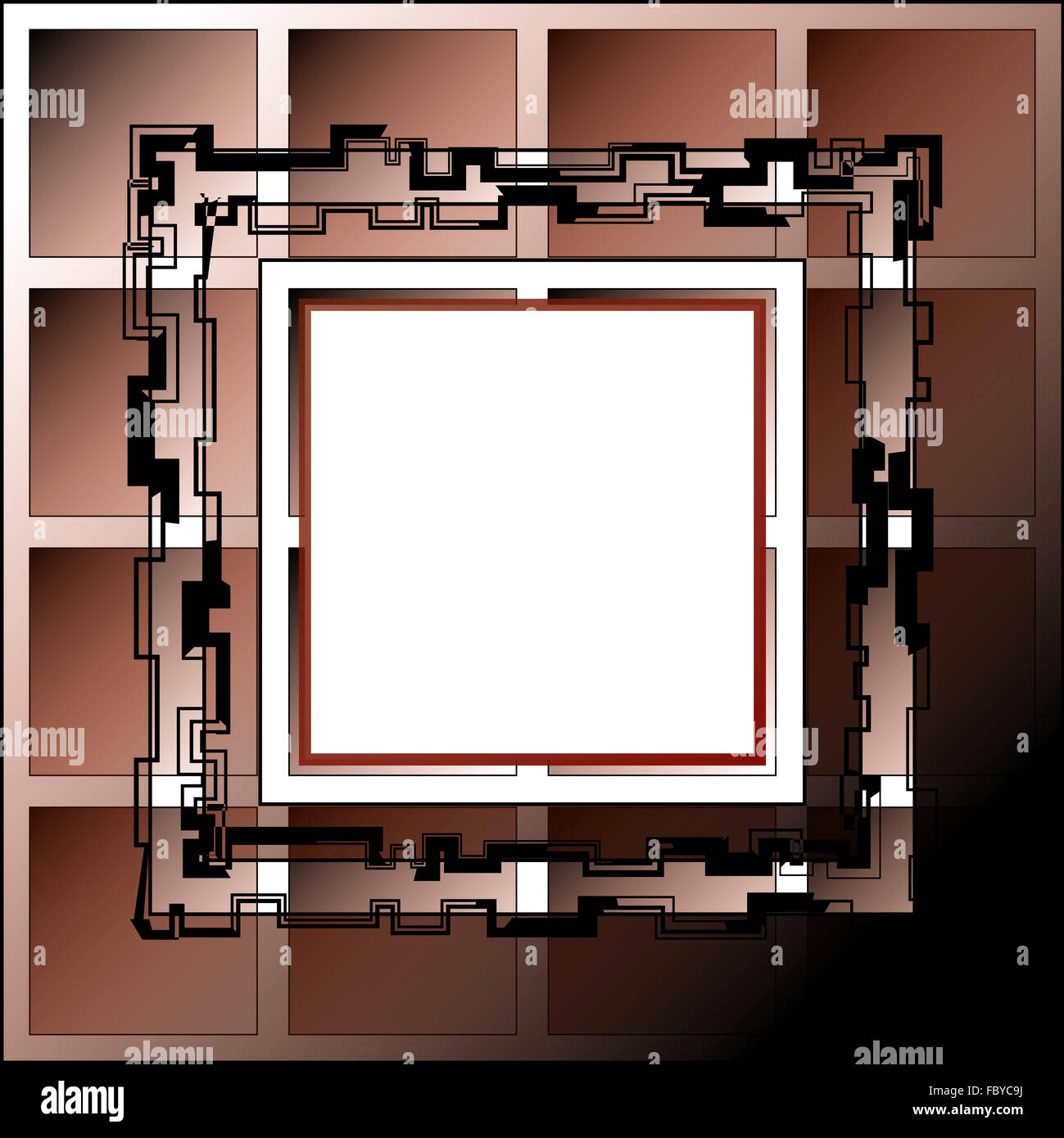 Illustration with a central open space Stock Photo - Alamy