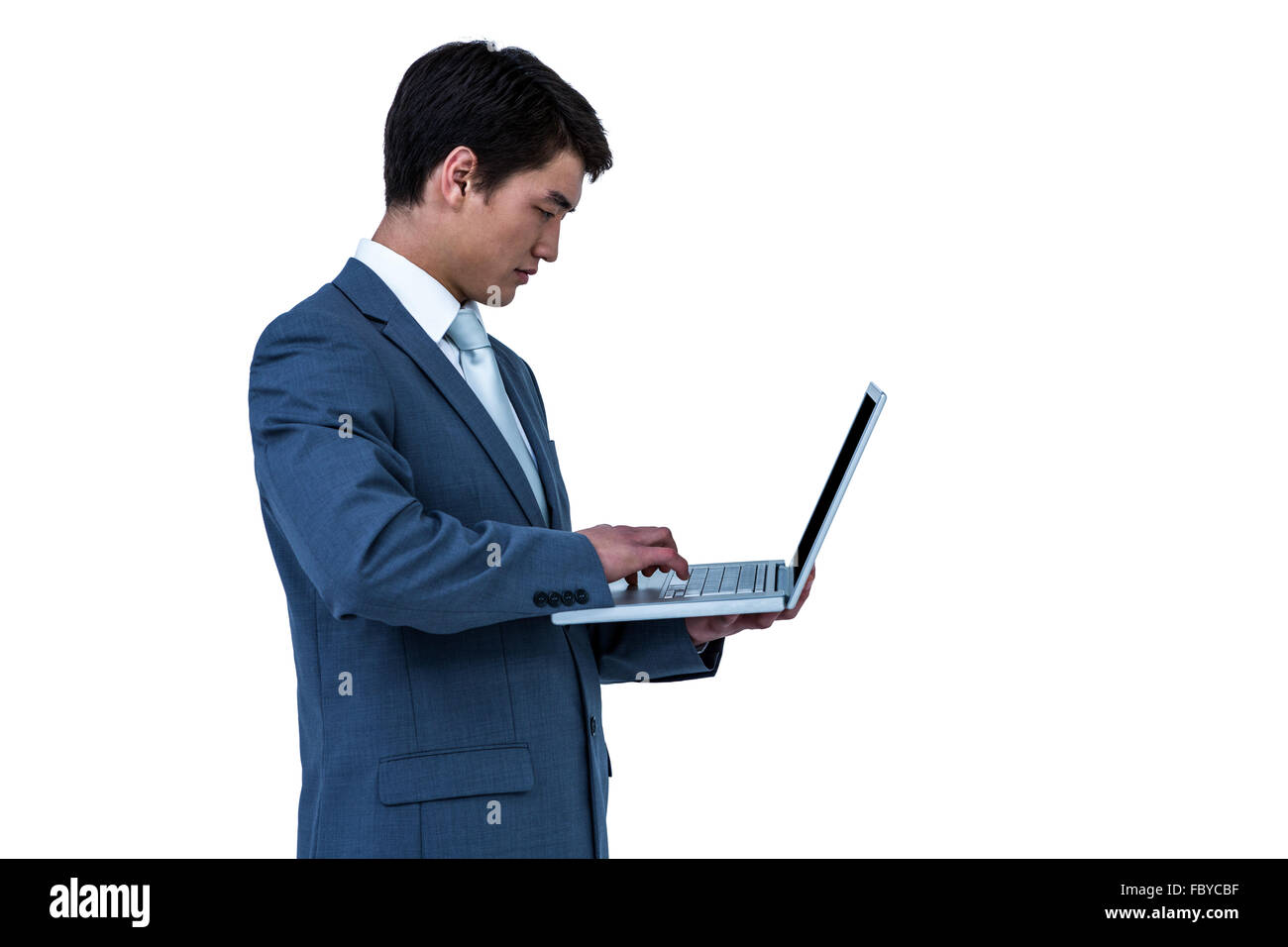 Businessman using computer mouse typing Cut Out Stock Images & Pictures ...