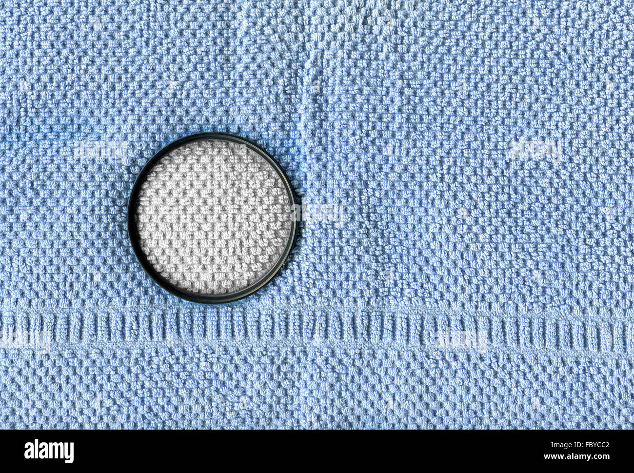 gray filter on blue terry cloth Stock Photo - Alamy