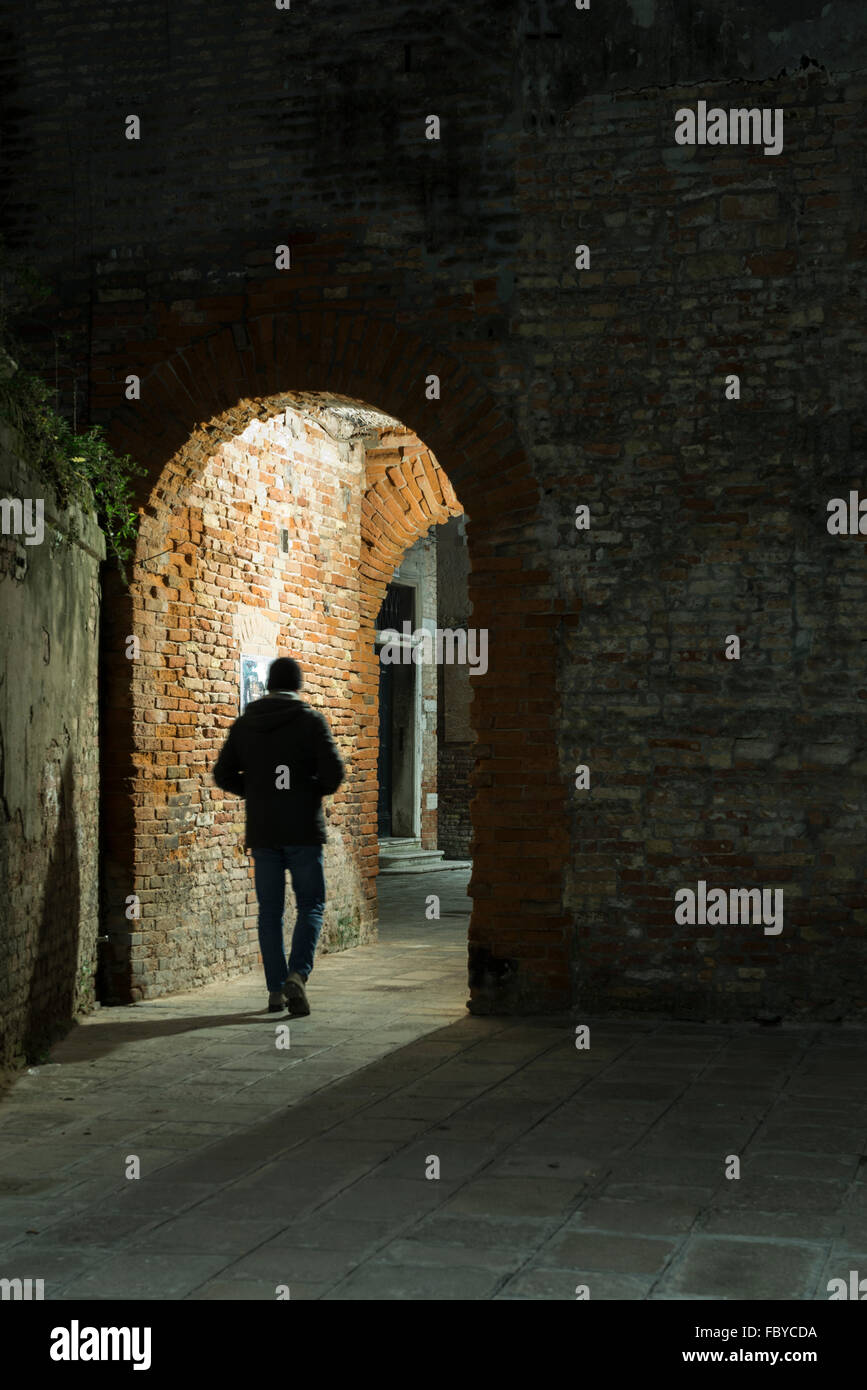 scene between the houses in Venice Stock Photo - Alamy