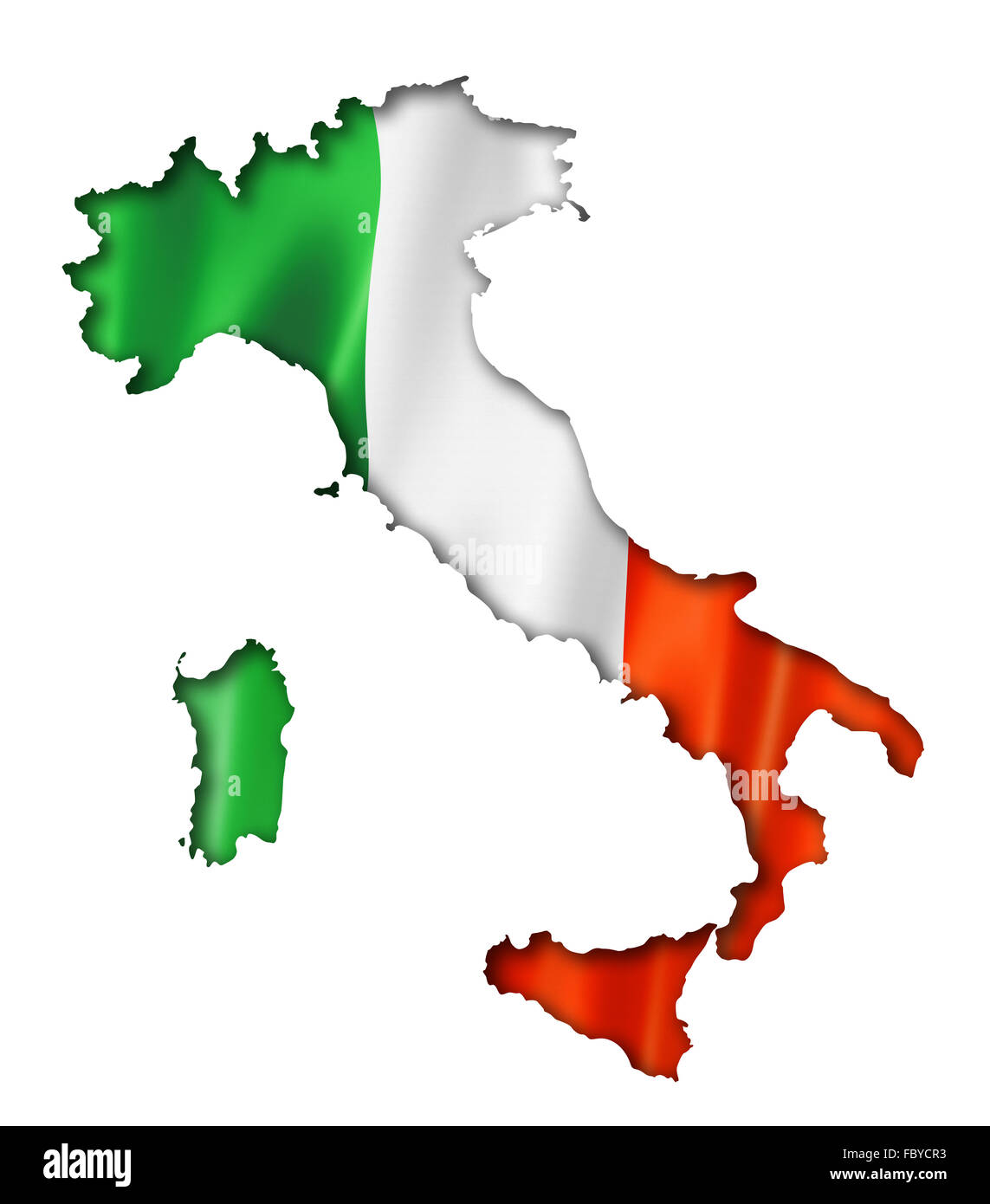 Italian flag map Stock Photo - Alamy