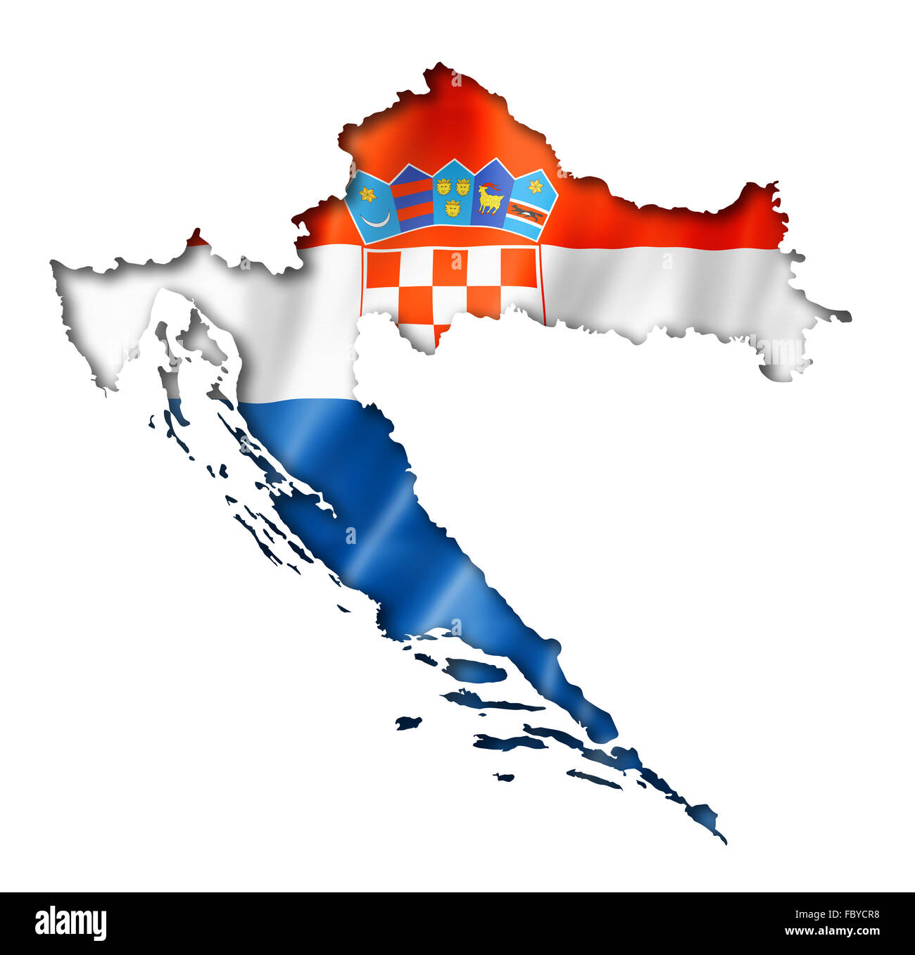 Croatian flag map Stock Photo - Alamy