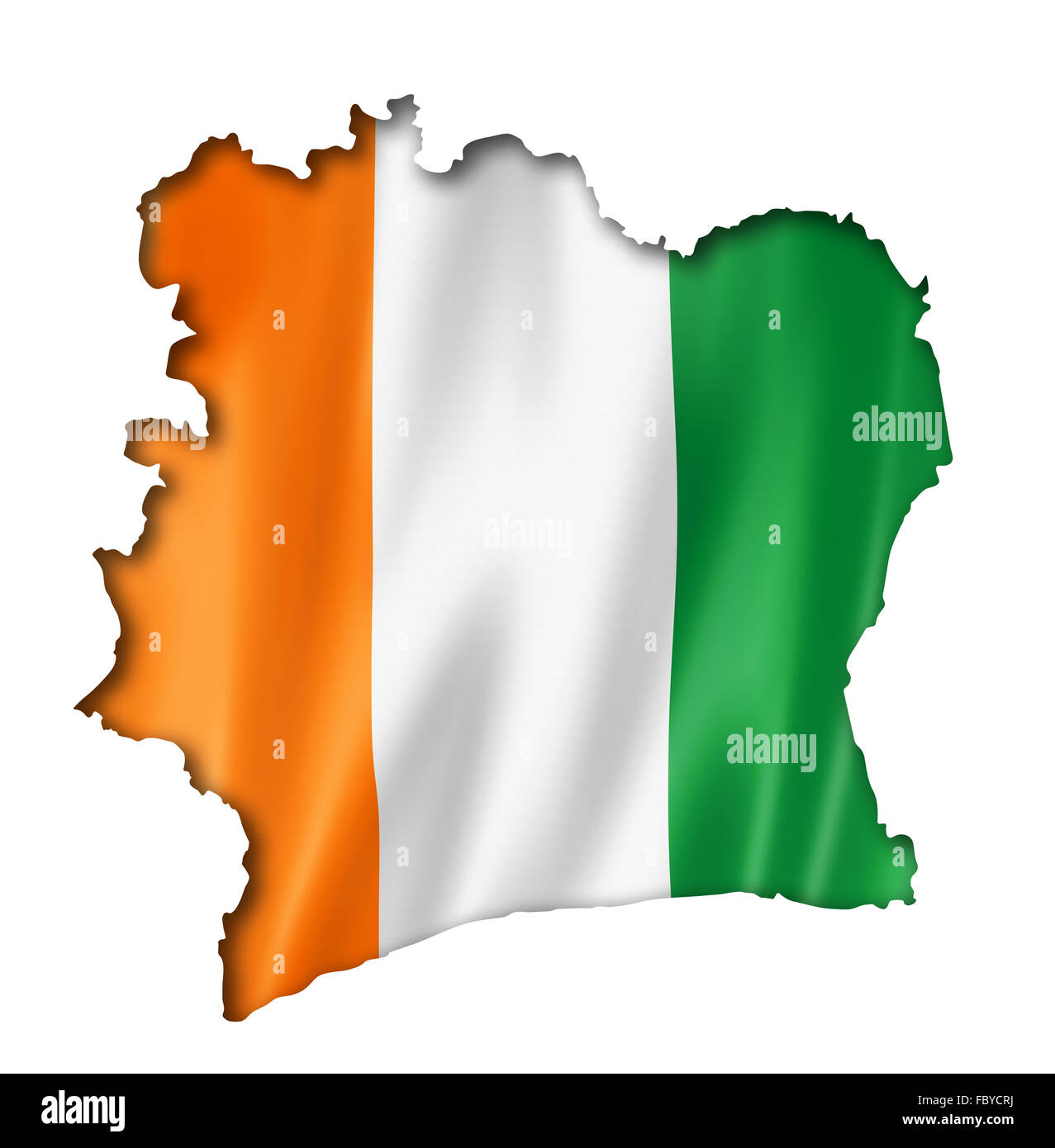 Ivorian flag map Stock Photo - Alamy