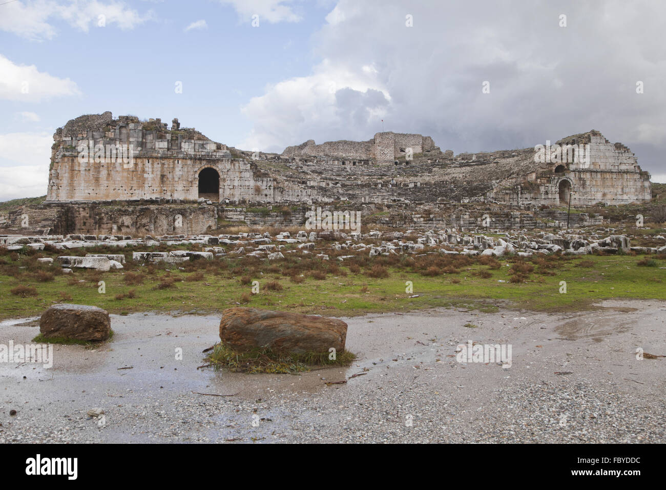 Ancient greek amphiteater in Turkey Stock Photo - Alamy