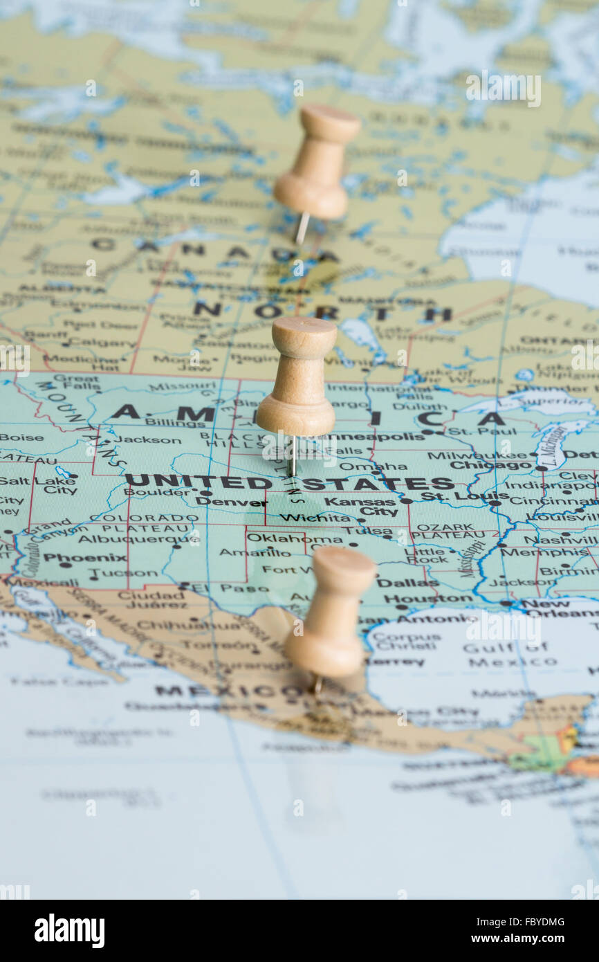 Map of america including states hi-res stock photography and images - Alamy