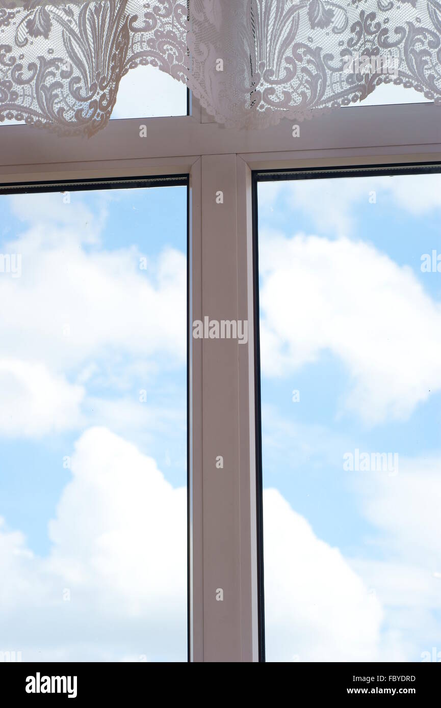 blue sky in a window Stock Photo - Alamy