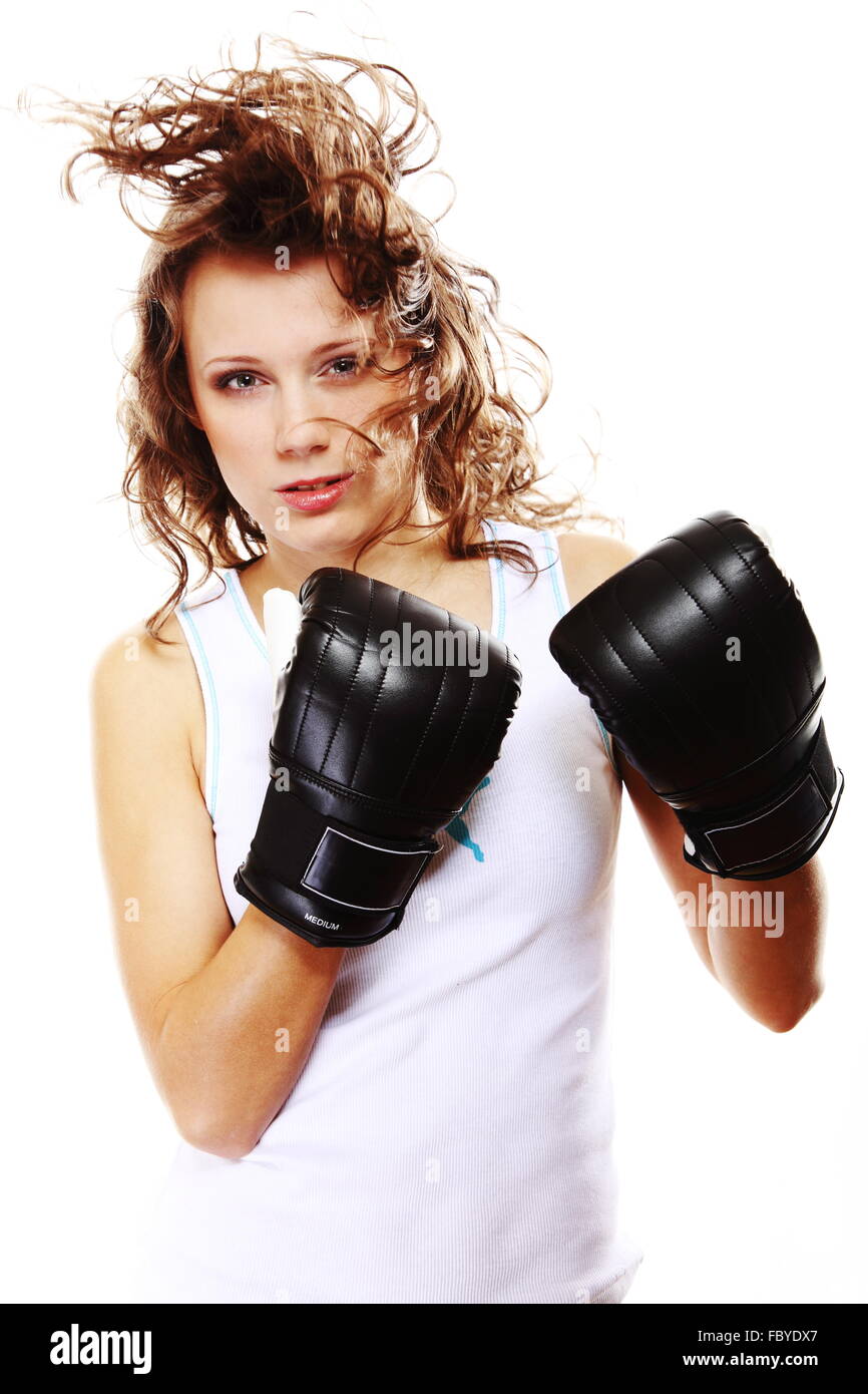 Female boxing isolated hi-res stock photography and images - Alamy