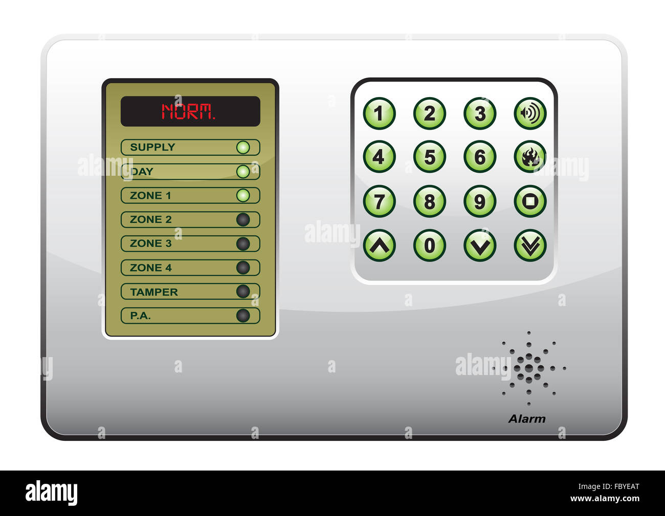 The panel of the security system Stock Photo - Alamy