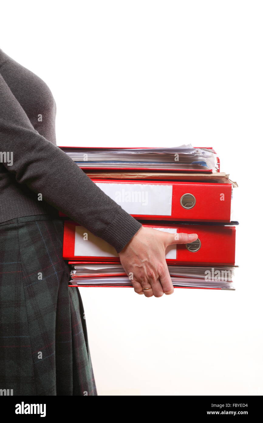 Woman carrying files hi-res stock photography and images - Alamy