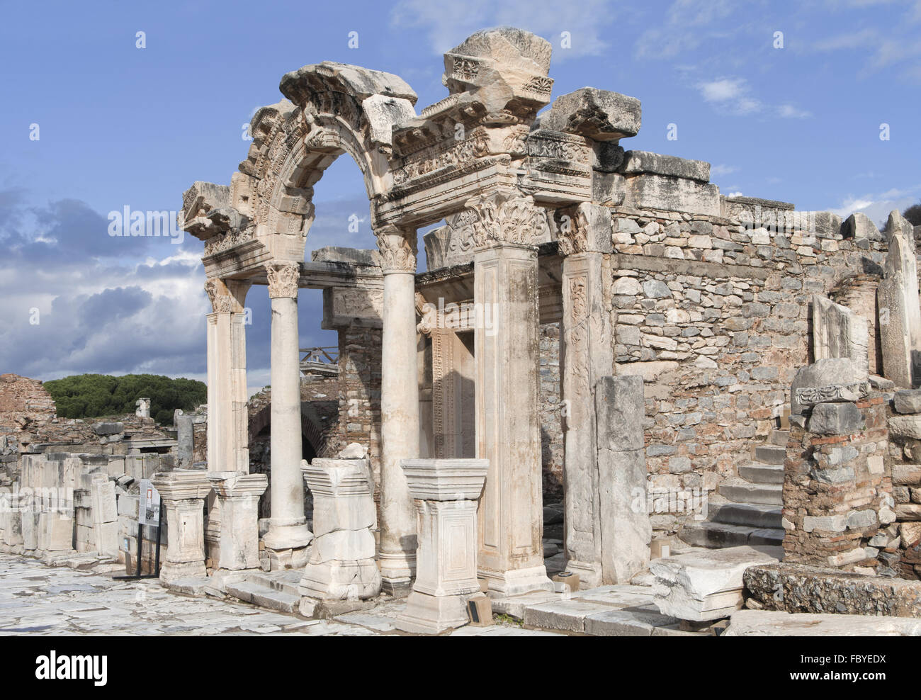 The temple of Hadrian Stock Photo - Alamy