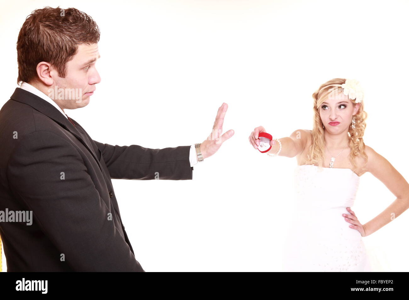 Unhappy bride and groom hi-res stock photography and images - Alamy