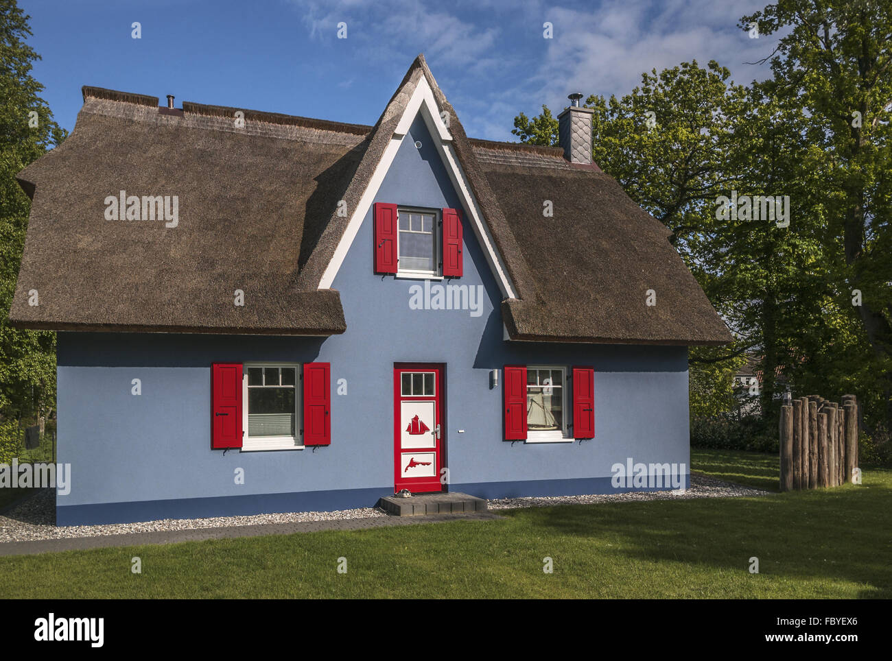 Darss - house in Born Stock Photo - Alamy