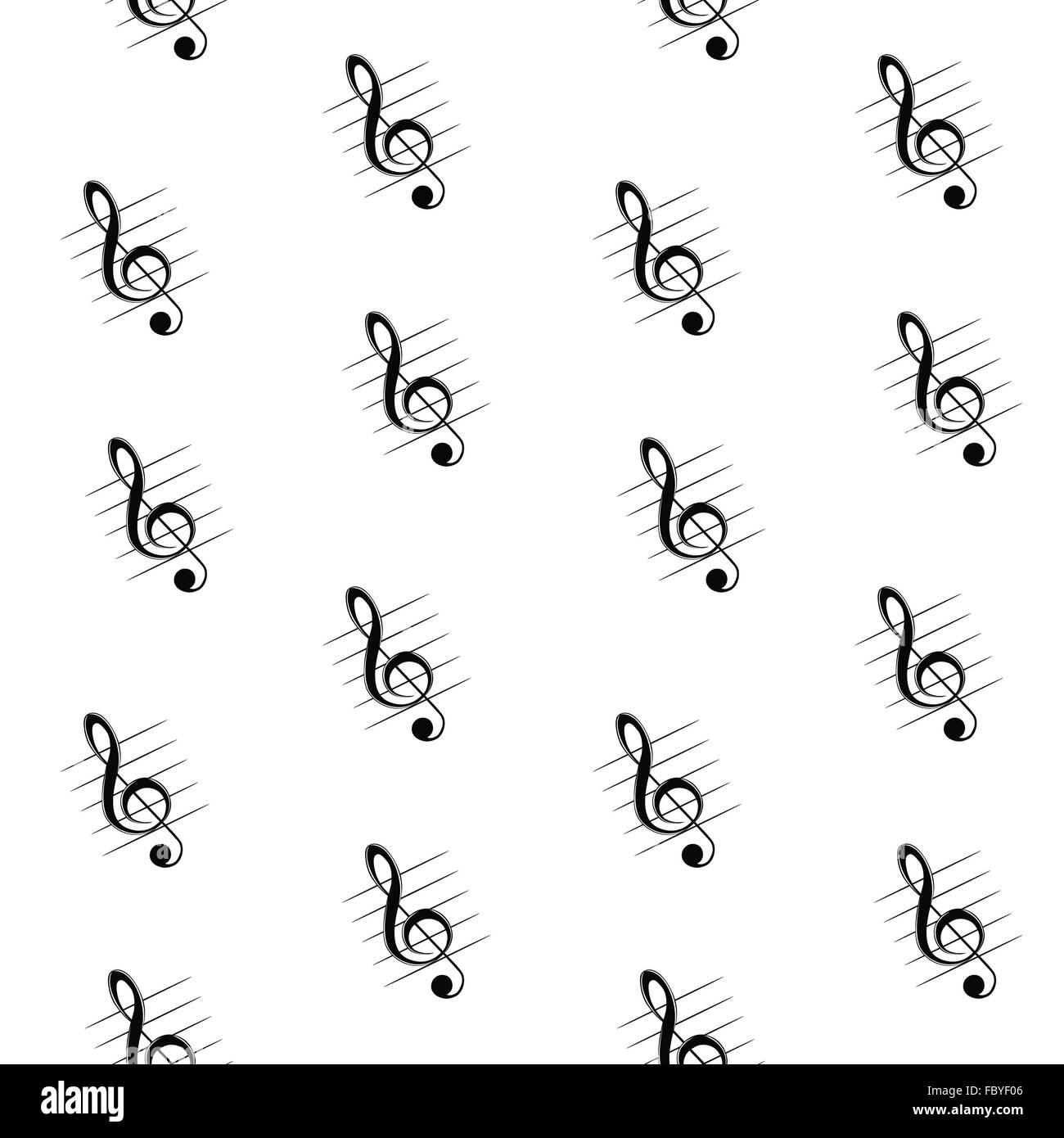 Seamless pattern of treble clef Stock Photo - Alamy